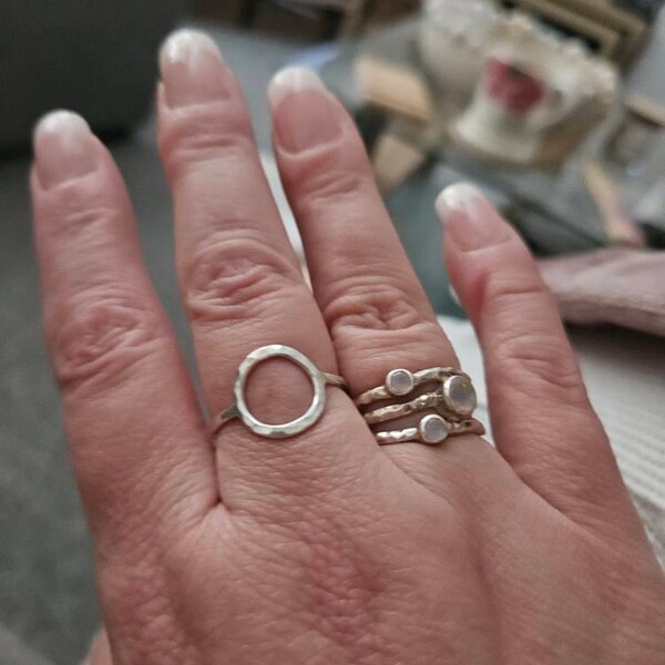 Sterling Silver Fidget Ring, Anxiety Ring, Spinner Ring, Fiddle Ring ...