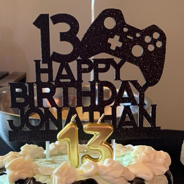 Gaming Cake Topper, Gaming Birthday Cake Topper, Gamer Cake Topper ...