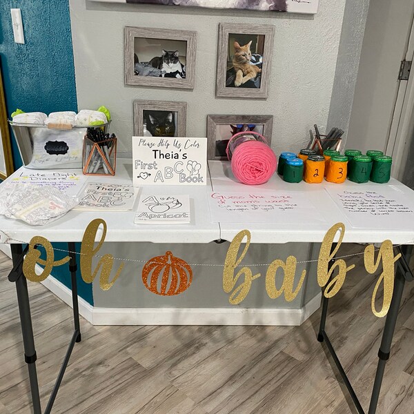 Oh Baby Banner,little Pumpkin, Lil Pumpkin, Fall Baby Shower Banner ...