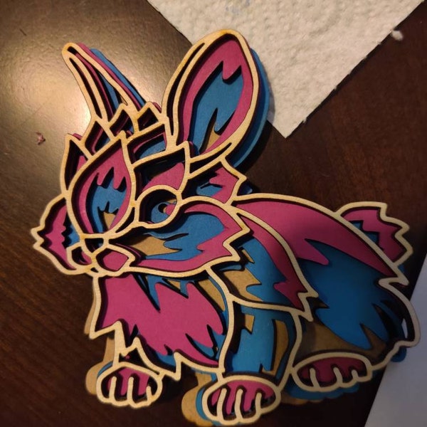 Rabbit Multilayer SVG/ Rabbit Cut File/ 3D Layer/ Plywood Cutting ...