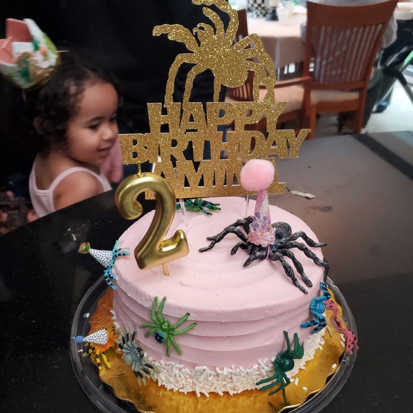 Tarantula Cake Topper, Spider Cake Topper, Tarantula Birthday Cake ...