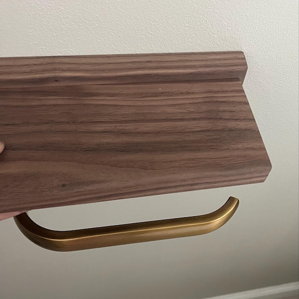 Solid Walnut Key Holder, Entryway Organization With Shelf, Phone ...
