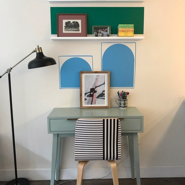 Colorblock Wall Decal Set - Abstract Wall Decor, Boho Interior Wall Art ...