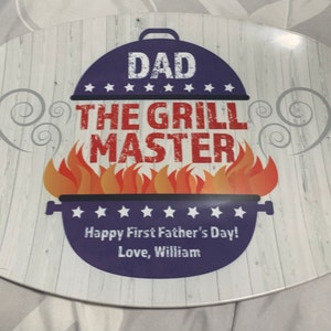 Dad's the Grill Master Platter Fathers Day Gifts BBQ - Etsy