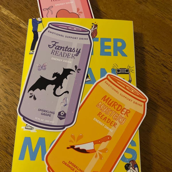 Energy Drink Bookmark Horror Reader Bookmark Thriller Bookmark Soda ...