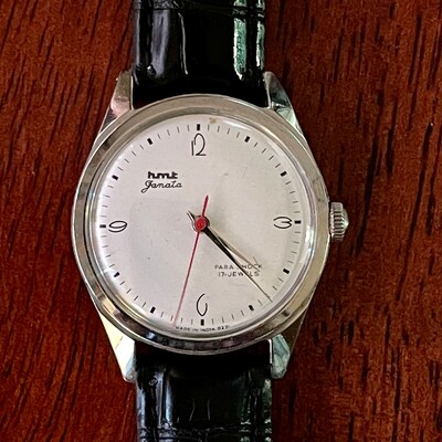 HMT Ashwini Tank Golden Dial Gold Plated Hand Winding 17 Jewels Mens ...