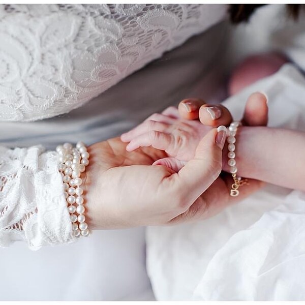 Pearl Baby Bracelet-freshwater Pearls-gold Filled-sterling Silver ...