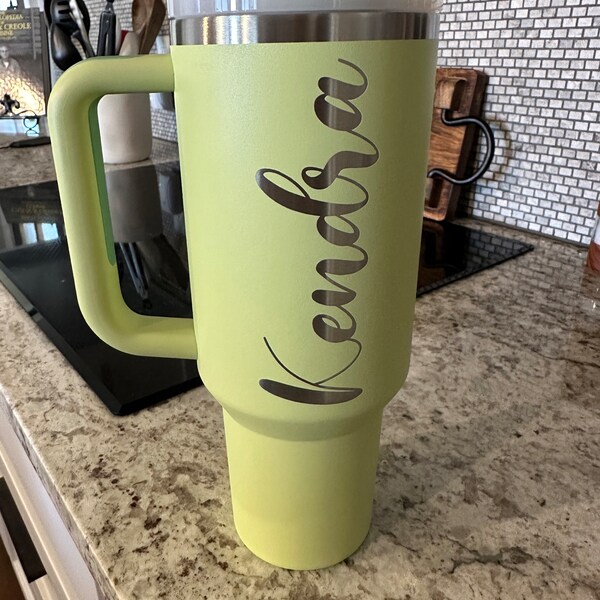 Custom Laser Engraved Stanley Quencher H2.0 Tumbler 40oz Gifts for Moms ...