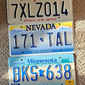 REALLY CRAPPY Set of 10 Authentic License Plates Worn Out, Banged Up ...