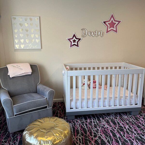Set of 2 Acrylic Mirror Stars Wall Art, Fun Mirror Decor, Star Wall ...