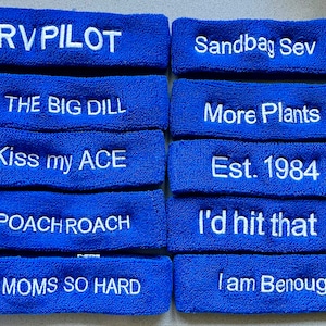 Sweatbands Custom Personalized Embroidered Sweat Bands Headbands ...