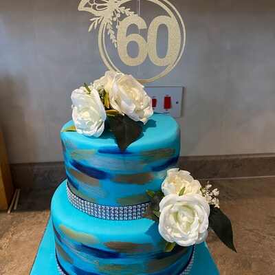 60th Birthday Cake Topper Butterfly - Etsy UK