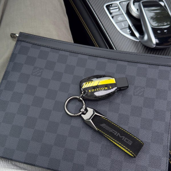 Premium Genuine Carbon Fiber AMG Key Fob Cover Pack for Mercedes A45 ...