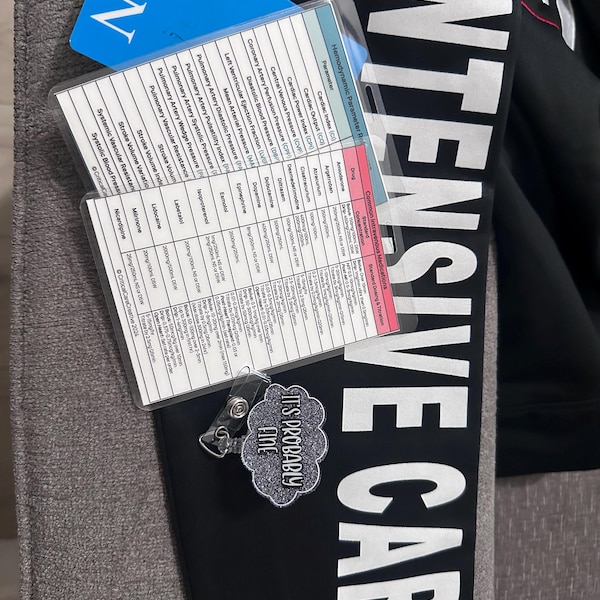 Normal Lab Values Reference Badge Buddy | Critical Care ICU Phlebotomy ...