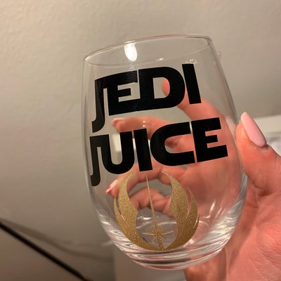 Jedi Juice Wine Glass Jedi Wine Glass Star Gift Star Wine - Etsy