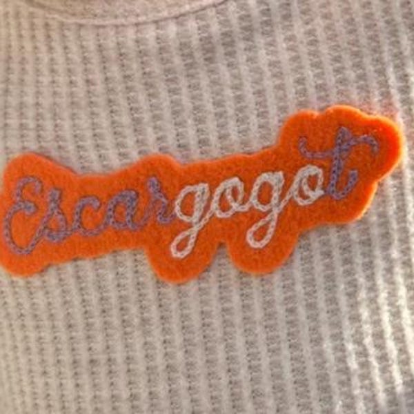 Custom Name Patch With Cursive Script Font | Handmade Chainstitch Embroidered Personalized Iron ...