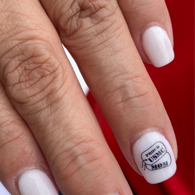 USMC Marine Mom Nail Decals Stickers Art Designs USMC Nail Decorations ...