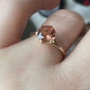 Oregon Sunstone Ring red Pink Oregon Sunstone Ring Emerald Cut Oregon ...