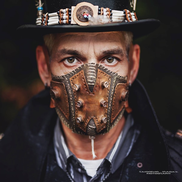 Handmade Leather Wastelander Mask – Post Apocalyptic Biker, LARP - Etsy