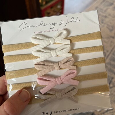 Small Baby Bows Dainty Baby Bow Headband Petite Baby - Etsy