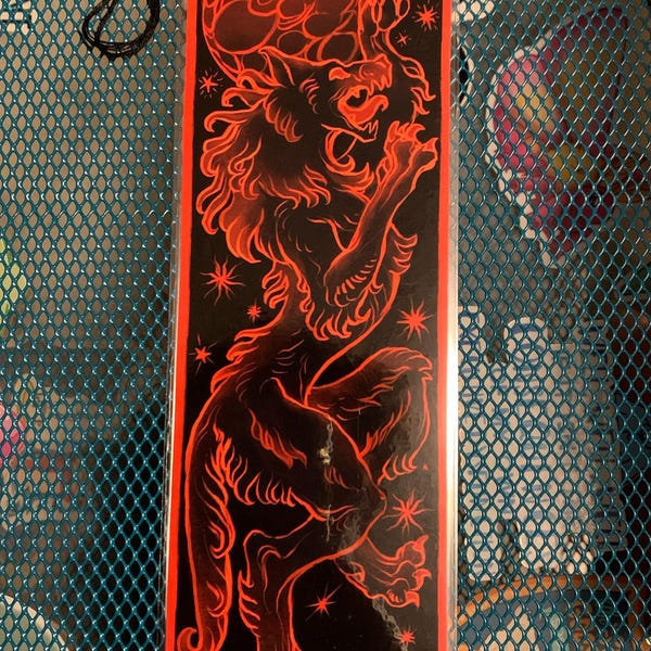 Werewolf Bookmark, Collectible Laminated Art Bookmark, Horror Fan Gift ...