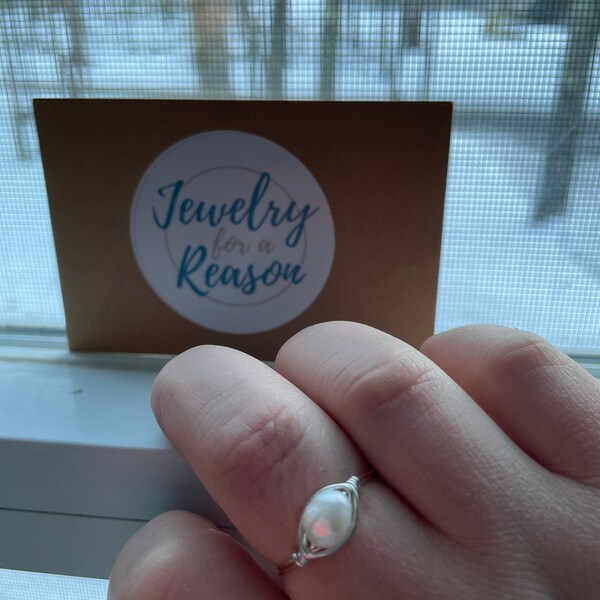 Wire Wrapped Translucent Ring, Translucent Ring - Etsy