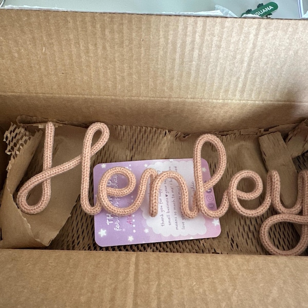 Custom Multi Colored Knitted Names Customized Baby Name for Nursery ...