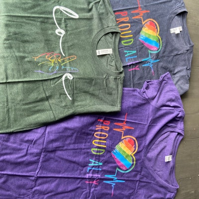 Men's Proud Ally LGBT T Shirt LGBT Support Shirt Friends Heart Shirts ...