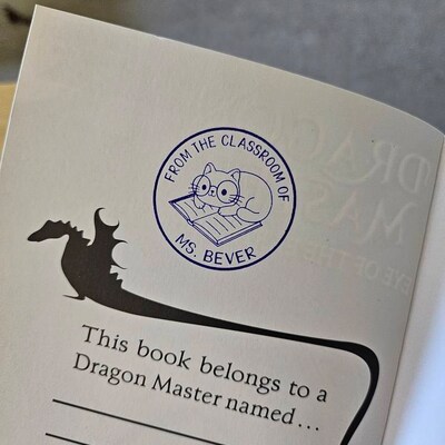 Library of Stamp Classroom of Books Stamper Teacher Gift Graduation ...