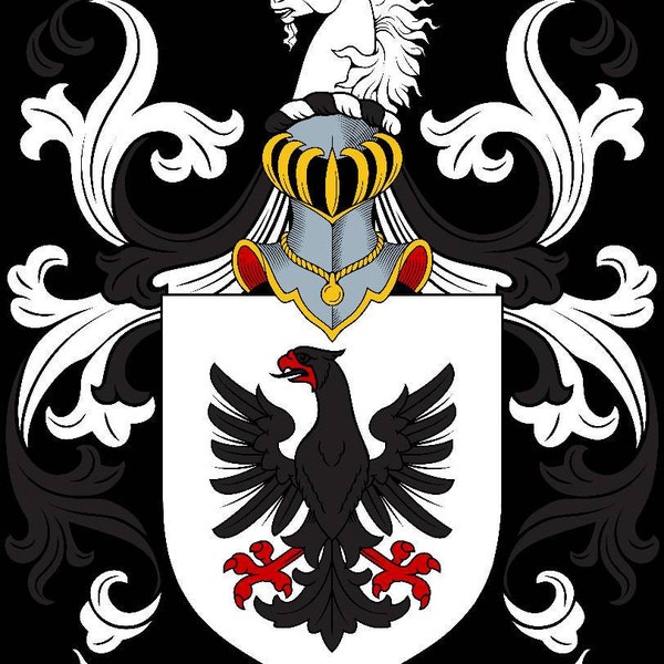 Foster Family Crest Digital Download Foster Coat of Arms JPG File ...