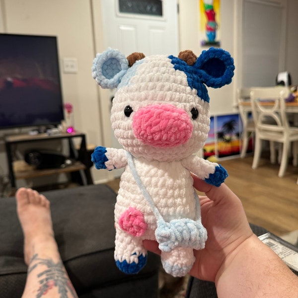 BEGINNER CROCHET KIT Amigurumi Cow, Easy Starter Crochet Kit, Amigurumi ...