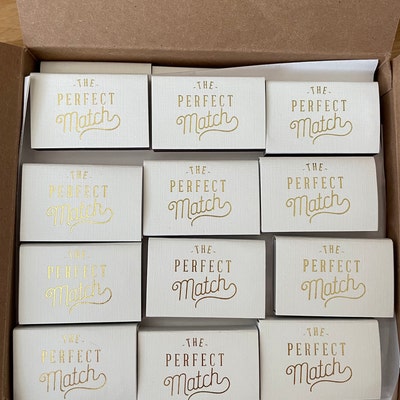 The Perfect Match Customized Match Boxes Retro Style Wedding Favor ...