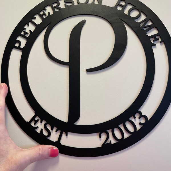 Personalized Established Sign With Simple Script Font | Family Name ...