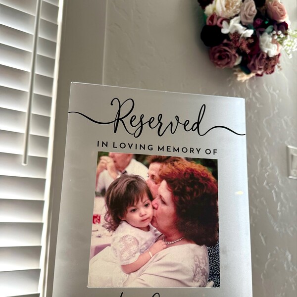 Reserved Memorial Sign Wedding Decor, Wedding Signs Memorial Decor, in ...