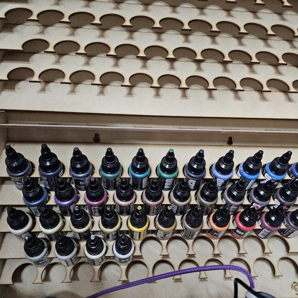 Wall Mounted Hobby Paint Storage Rack - Horizontal - Etsy