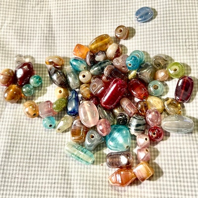 50grams Colorful Mix Color Beads Small Beads mix Shape Glass Beads . G6 ...