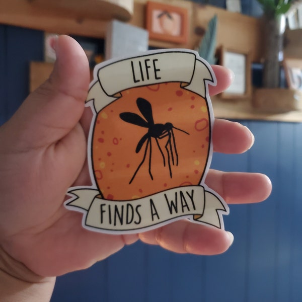 Jurassic Park Sticker | Life Finds a Way | Jurassic World | Movie ...