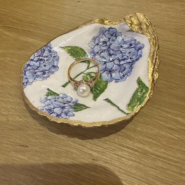 Nantucket - Hand Made Oyster Shell Ring Dish or Trinket Dish. Newlywed ...