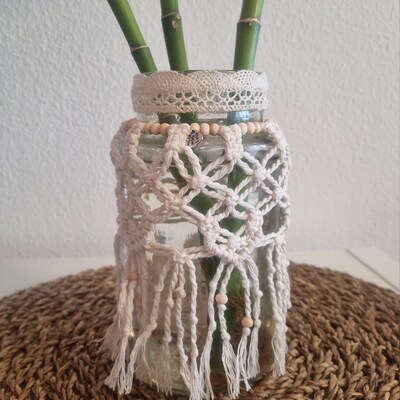 Macrame Vase Flower Decoration Table Decoration Gift for - Etsy