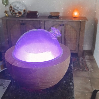 Willow Glass Dome & Wood Grain Diffuser Essential Oil Diffuser - Etsy