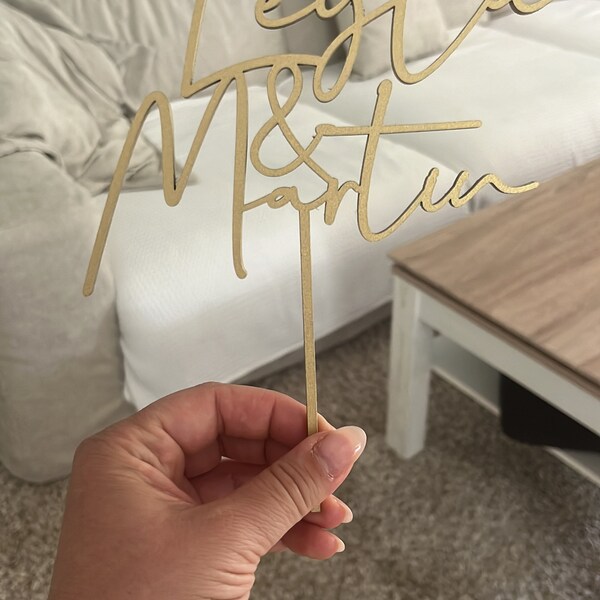 Personalized Cake Topper, Custom Names Cake Topper, Mr and Mrs Cake ...
