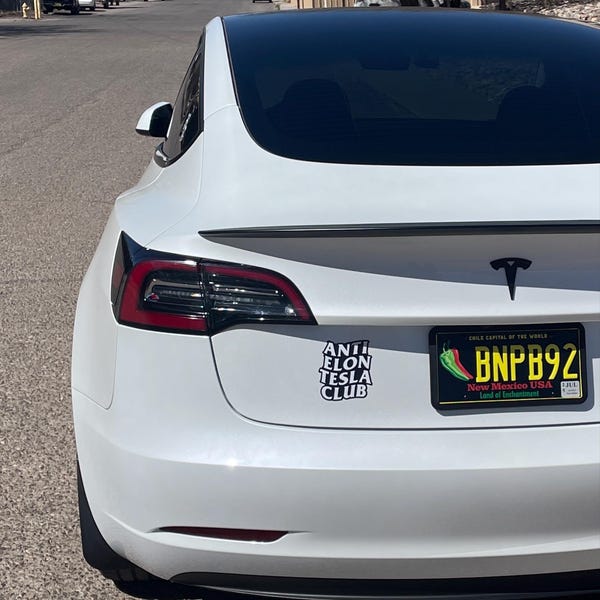 Tesla Owner Bumper Sticker, I Bought This Before ELON WENT CRAZY, Tesla ...