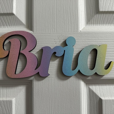 Cute Wooden Sign With Custom Name Personalized Letters With Star, Baby ...