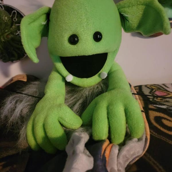 Lil’ Goblin Hand and Rod Puppet - Etsy