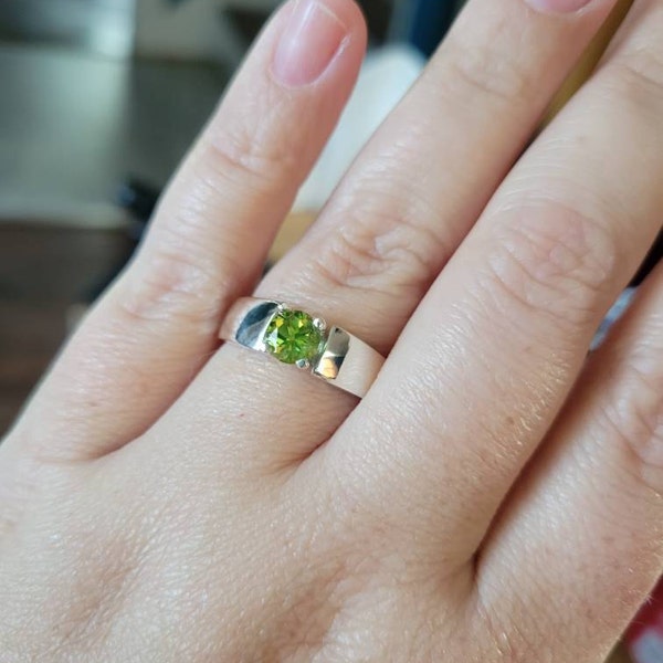 Once Upon A Time Ring - Peridot and Sterling or Gold - Etsy