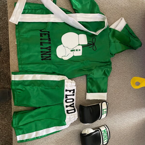 Baby Boxer Outfit With Wearable Custom Gloves, Jacket, and Shorts ...