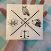 Stoic Sticker for Laptop, Four Cardinal Virtues Logo Sticker Reminder ...