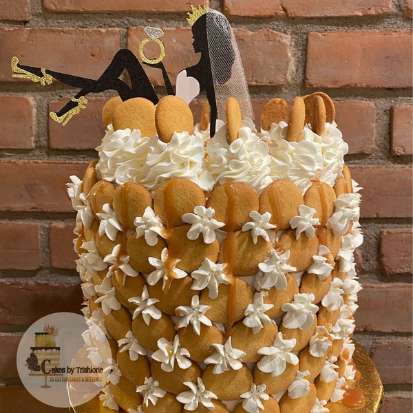 Bridal Shower Sitting Lady Cake Topper, Bridal Shower Cake Topper ...