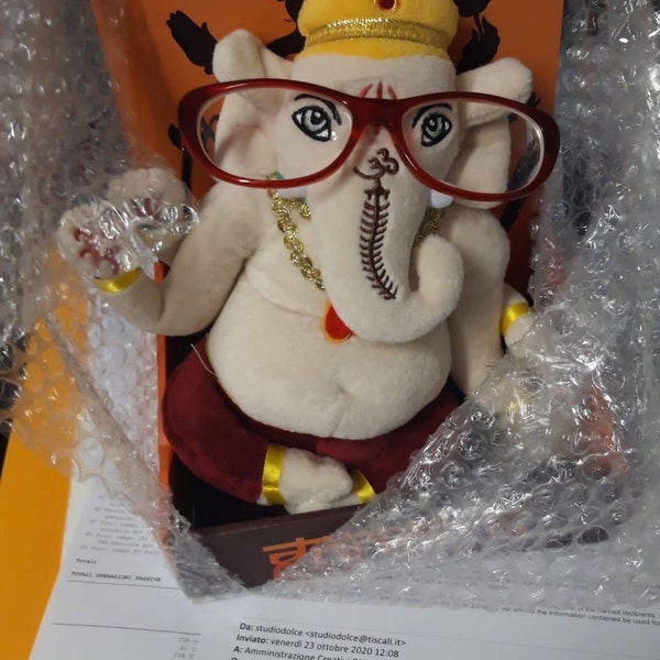 Handmade Plush Ganesh Toy, 9.5-inch Hindu Deity Plush Toy Diwali Gift ...