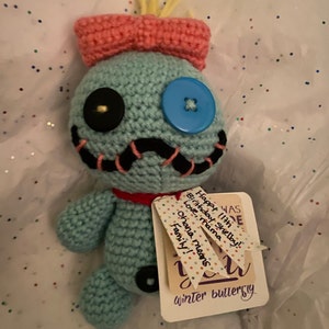 Mini Scrump Doll Lilo and Stitch Amigurumi Keychain Zipper - Etsy